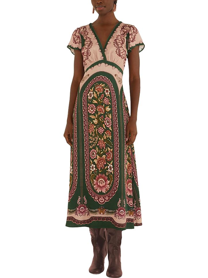 FARM RIO Farm Rio Maxi Dress with Floral Print